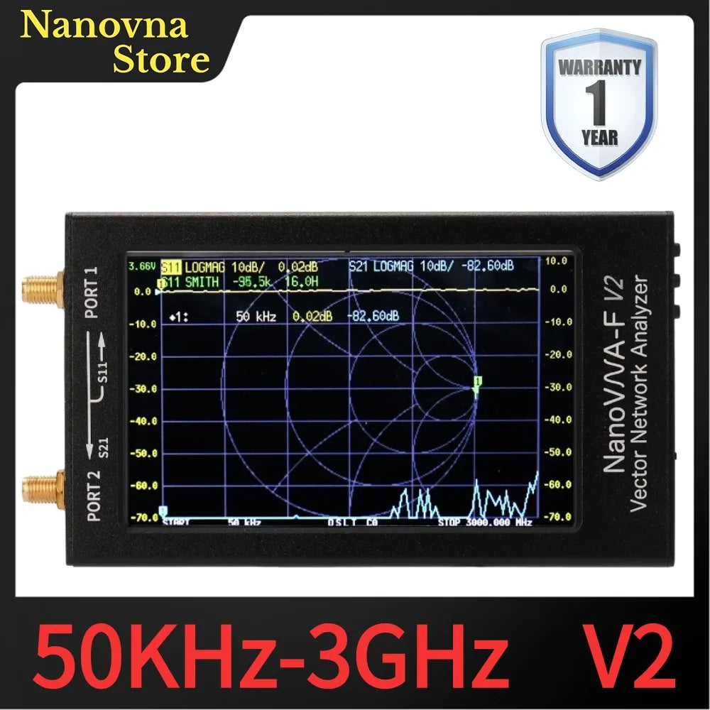 NanoVNA-F V2 50KHz-3GHz Vector Network Analyzer – Par Masters