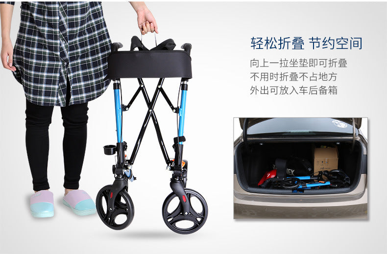 Heavy Duty Standing Upright Rollator Senior Walker – Par-Masters