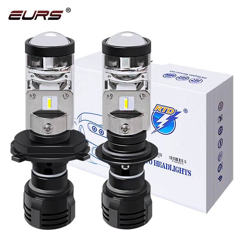 LED Light Bulb H4 HB2 hi/lo Motorcycle/LED Conversion Kit with Mini Pr ...