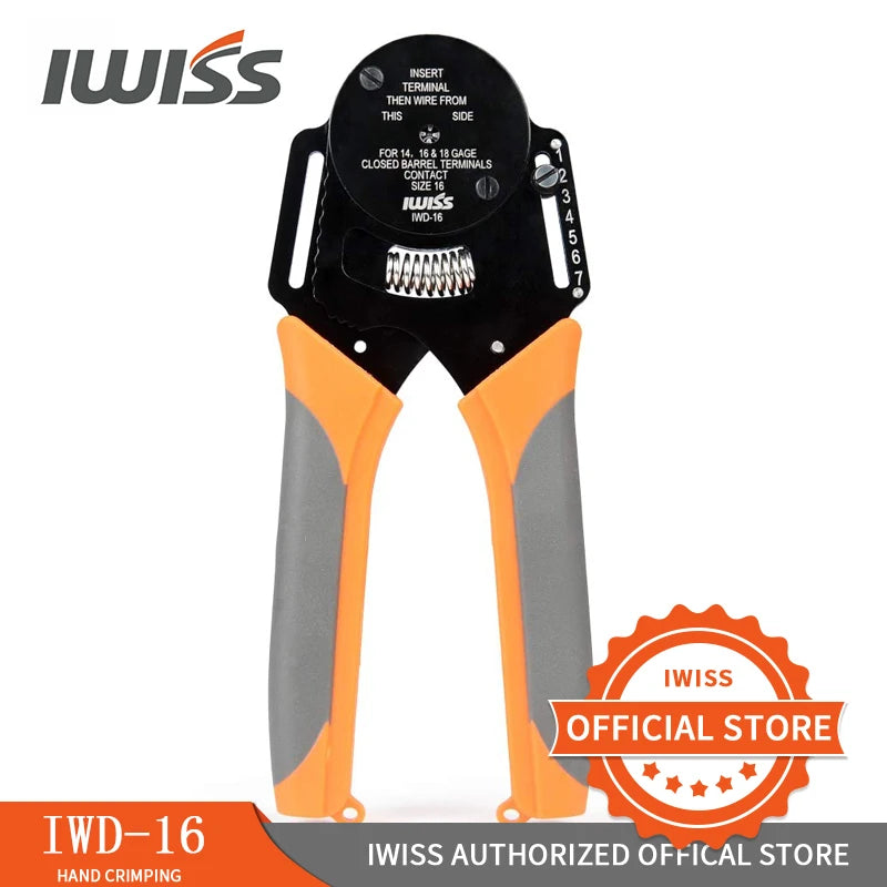 IWISS IWD-16 Mini Crimper Piller 18/16/14 AWG Hand Tool – Par Masters