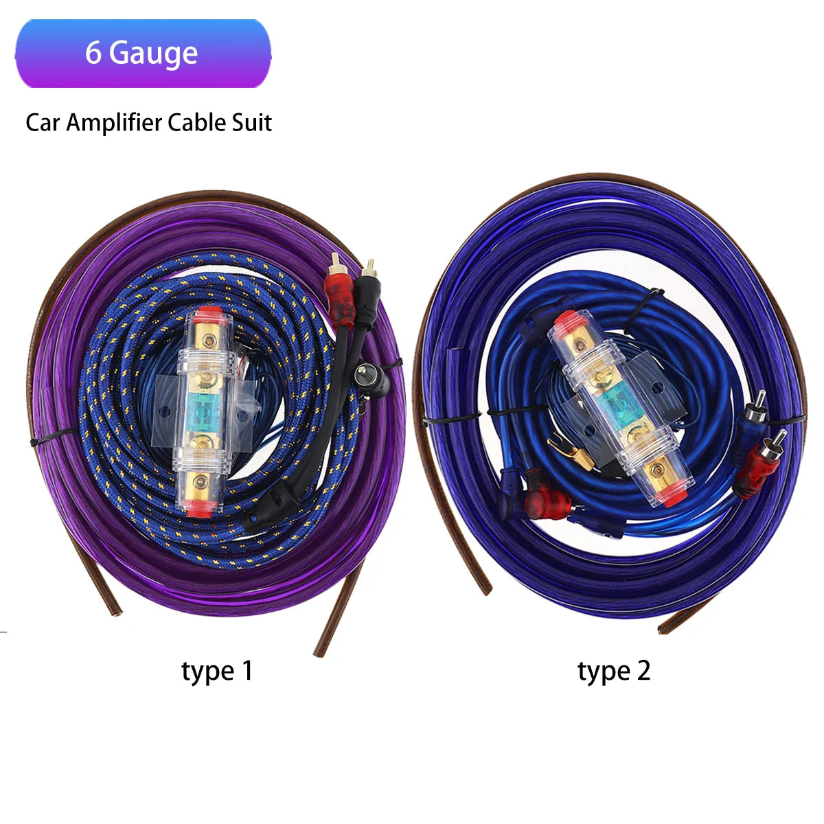 1 Set 6 Gauge Car Speaker Subwoofer Cable Wiring Amplifier Installatio ...