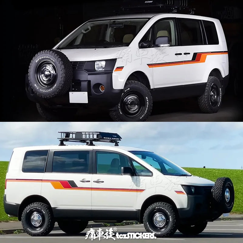 MPV car sticker FOR Mitsubishi Delica Delica d5 4WD body exterior modi ...