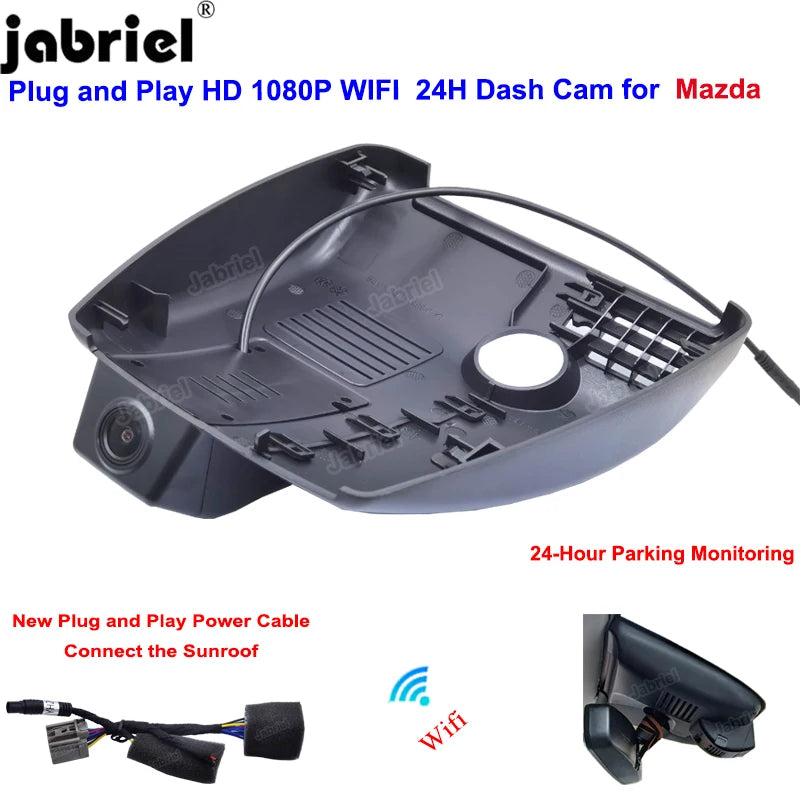 HD 1080P Car DVR Dash Cam Dual Cameras 24H for Mazda CX5 CX4 CX 5 KF C ...