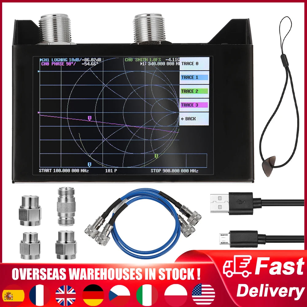 SAA-2N 3G Vector Network Analyzer 4 Inch Touching Screen Antenna Analy ...
