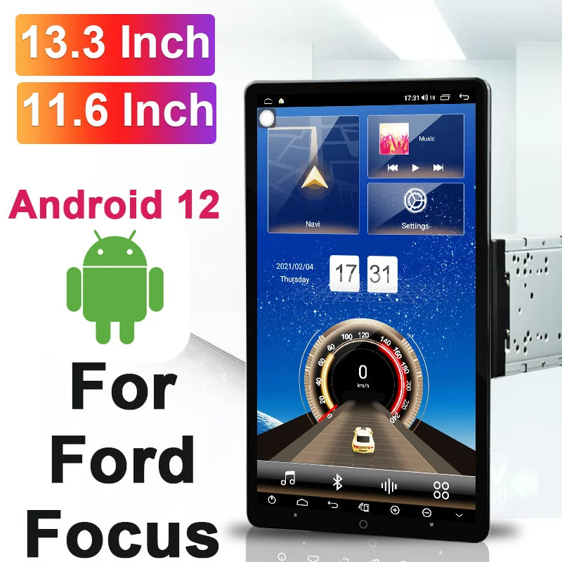 Bluetooth Car Radio For Ford Forde Focus Mk2 Android 12 Big Screen Pla ...