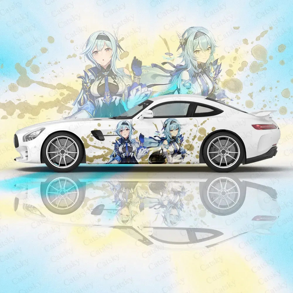 Eula Lawrence Genshin Impact Car Body Stickers Anime Itasha Vinyl Car ...