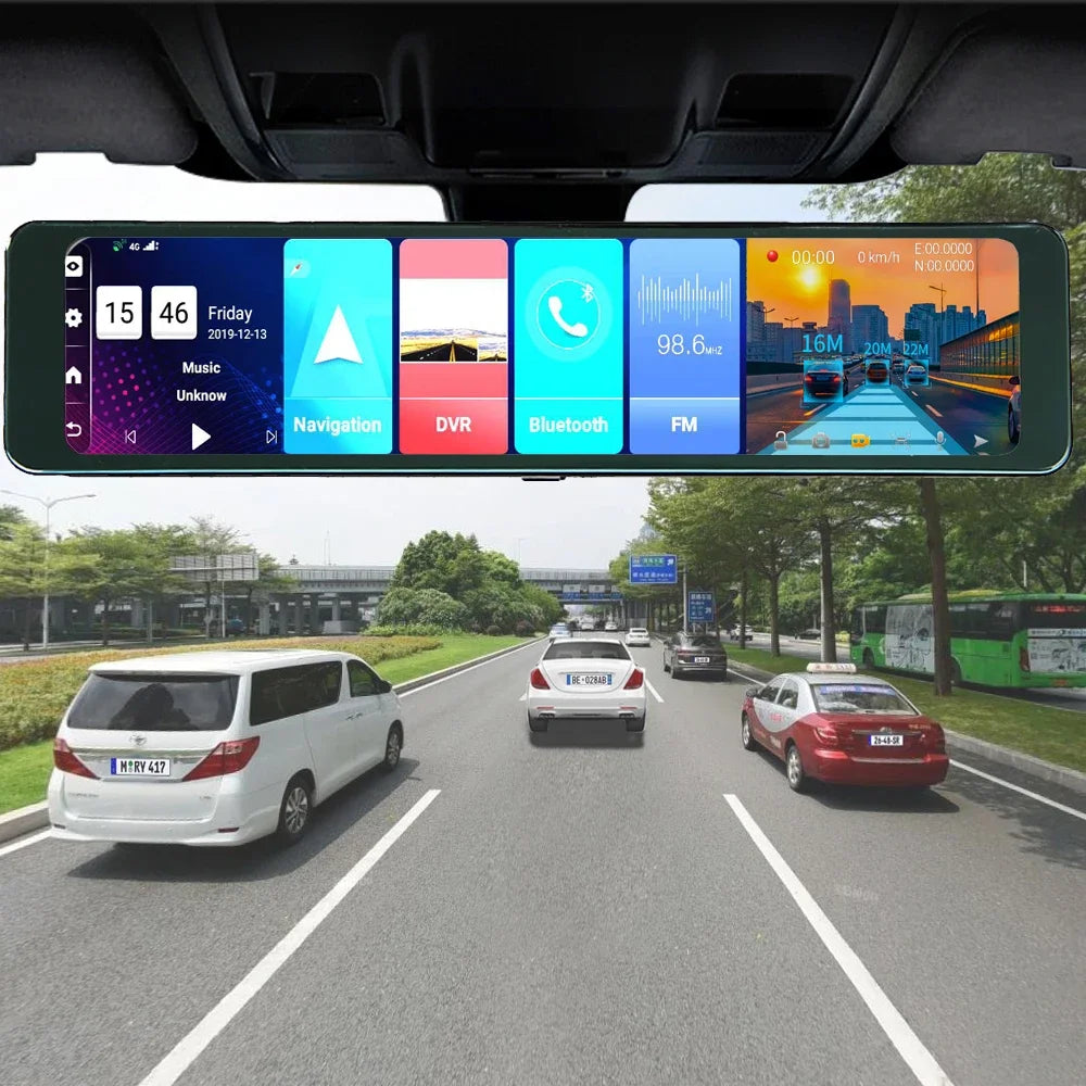 4G LTE 11.26 Inch Car Mirror ADAS Android 8.1 DVR GPS Navigation Dash ...