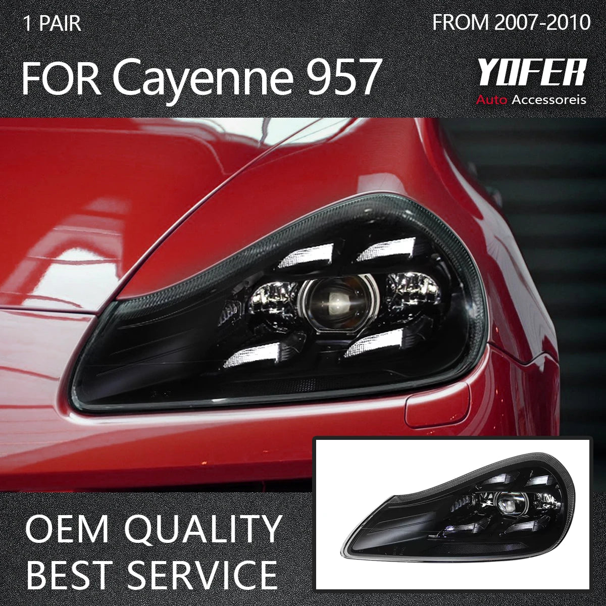 Car Lights LED Front Lamps For Porsche Cayenne Headlights 957 2007-201 ...