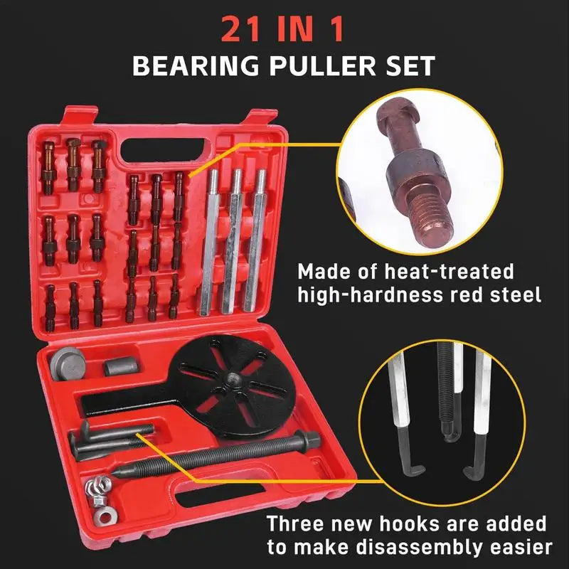 21 In 1 Bearing Puller Set Inner Hole Extractor Inside Outside Tool 3 ...