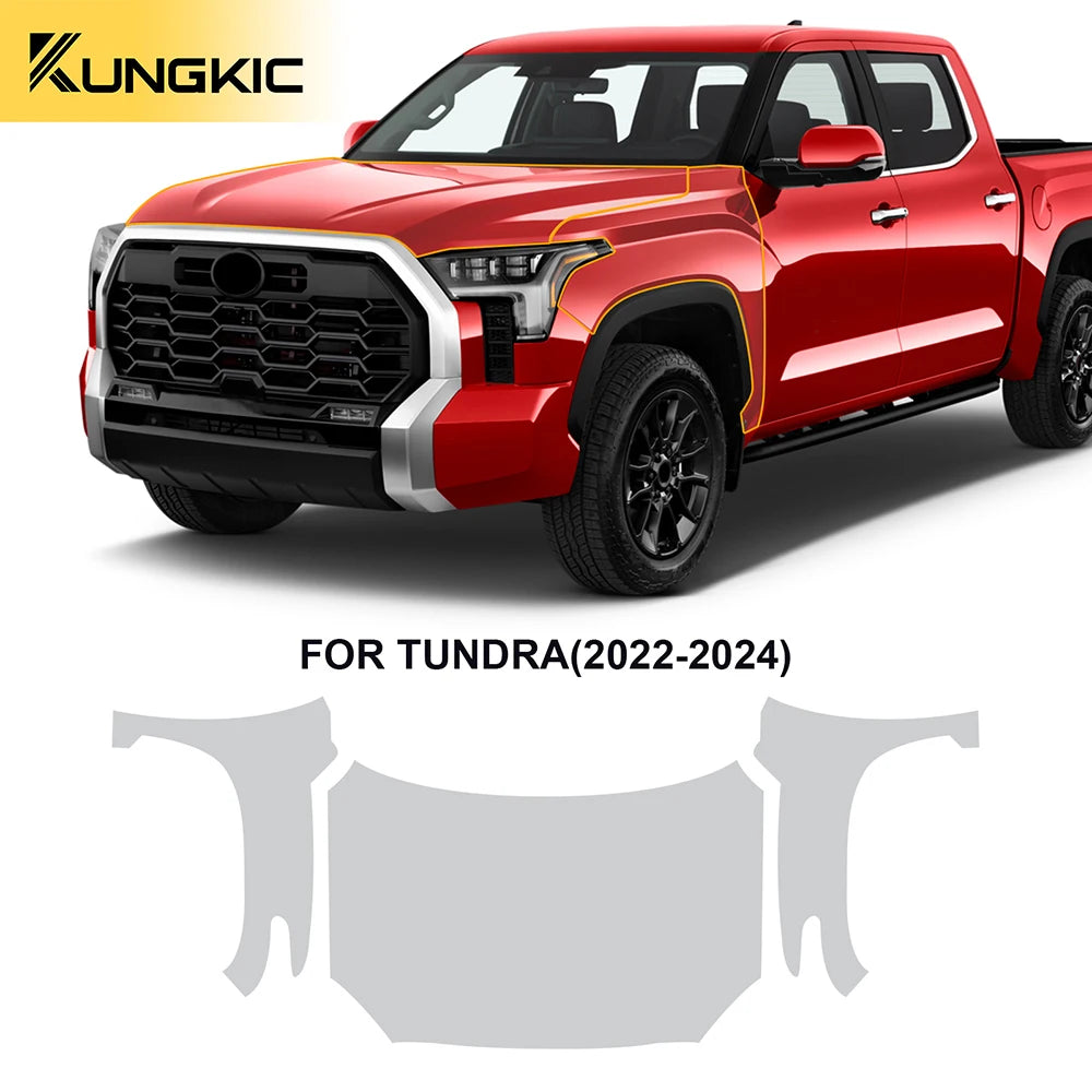 8.5mil Paint Protection Film Pre-Cut for Toyota Tundra 2022 2023 2024 ...