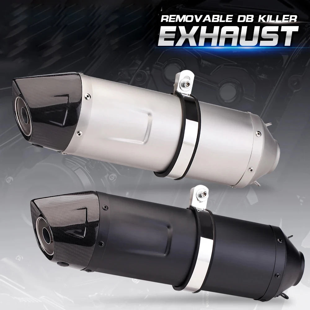 Exhaust System High Displacement Rectangular Exhaust Pipes Motorcycle ...