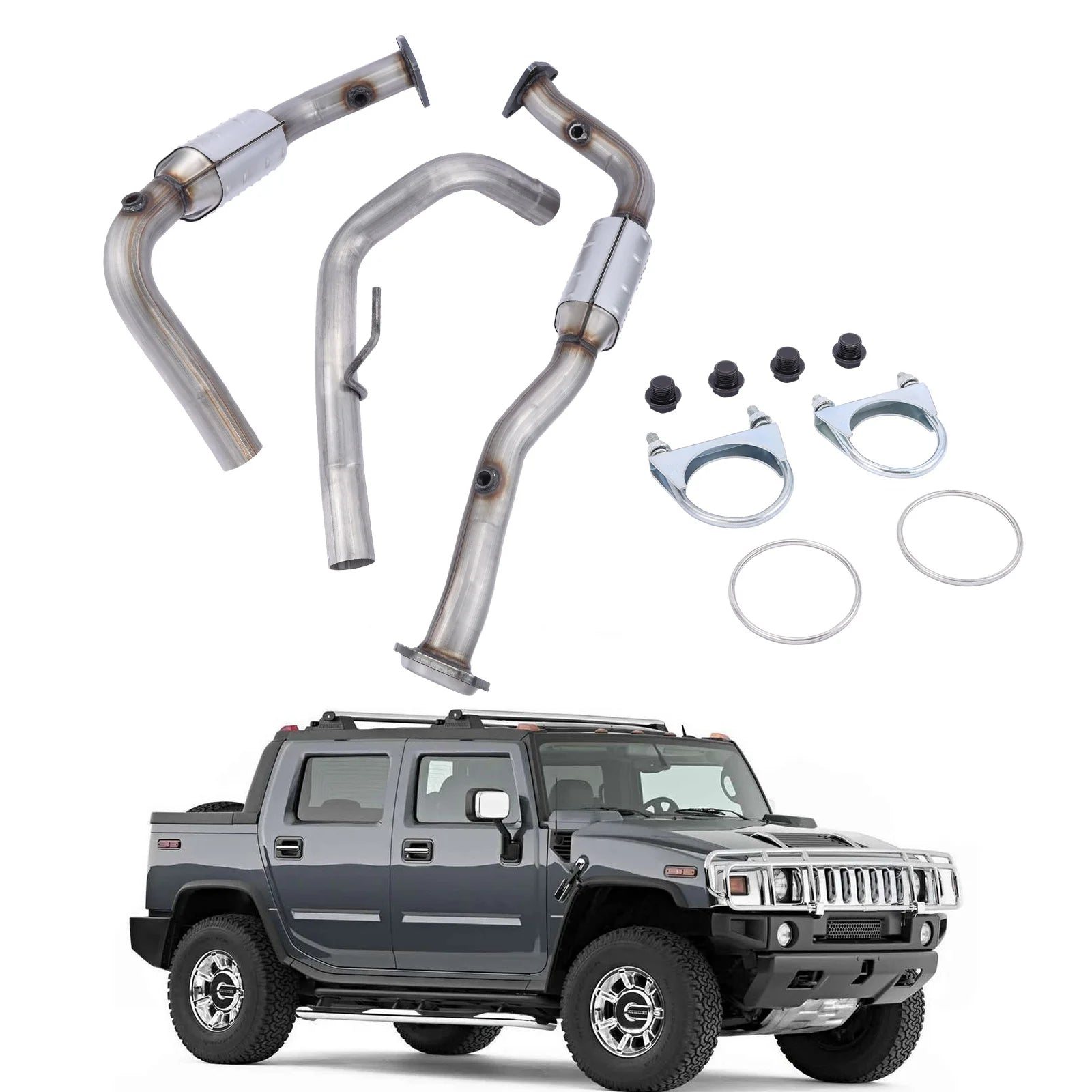 Automotive catalytic converter exhaust system for Hummer H2 2003-2006 ...