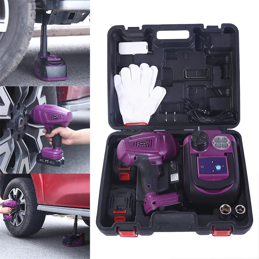 Wireless Electric Jack 5T Portable Hydraulic Jacks with Electric Wrenc ...