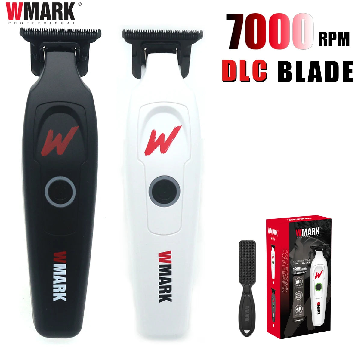 WMARK NG-7203 Hair Trimmer for Men DLC T-Blade Low Noise Cordless USB ...
