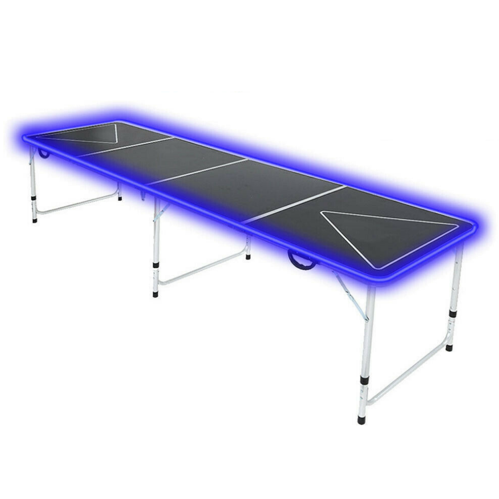 Large LED Light Up Foldable Beer Pong Table 8 ft – Par Masters