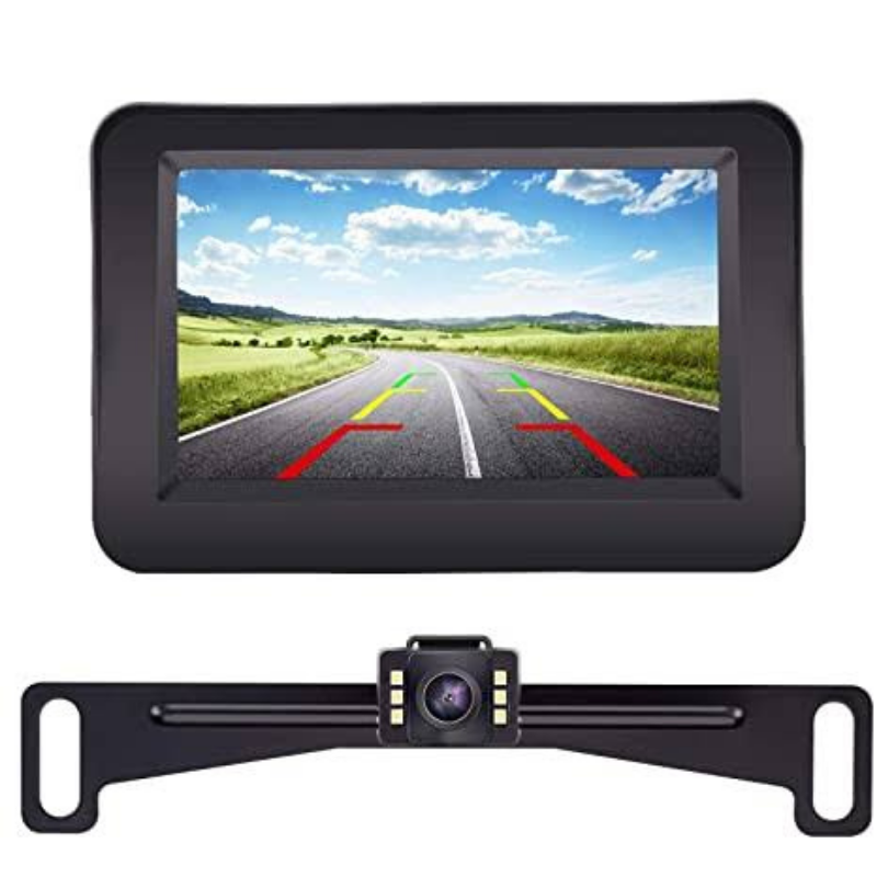 Car Rear View License Plate Backup Camera Kit With Monitor – Par-Masters