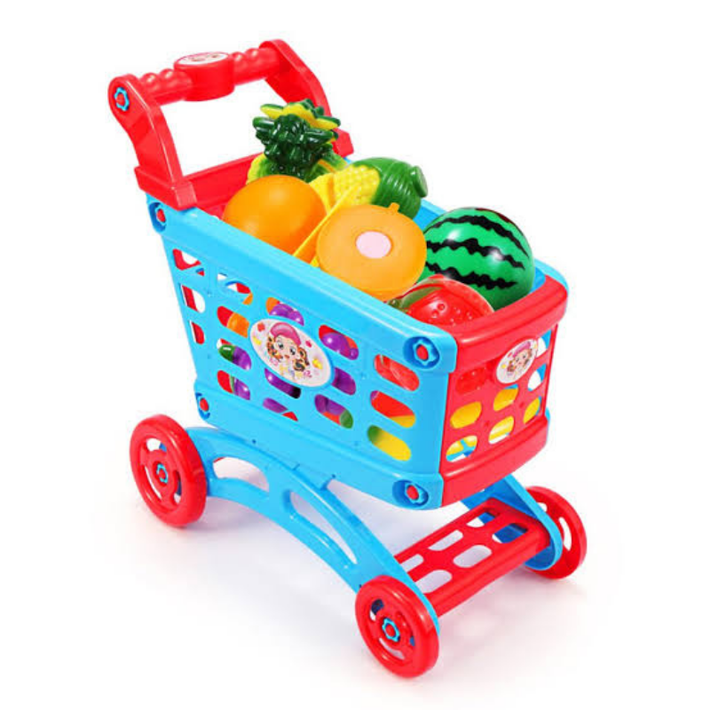 Kids Colorful Play Grocery Shopping Toy Cart – Par-Masters