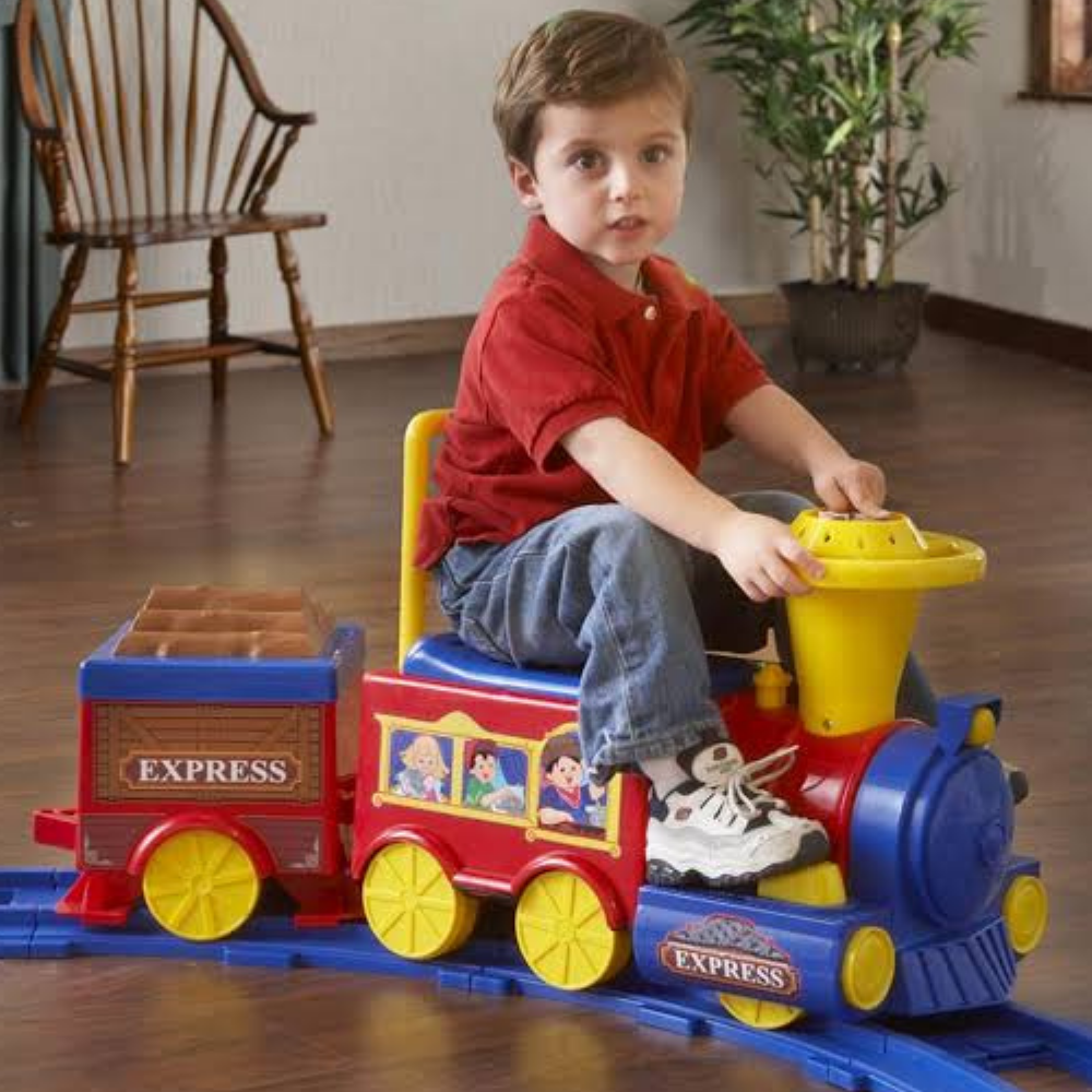 Kids Battery Powered Ride On Toy Train With Track – Par-Masters