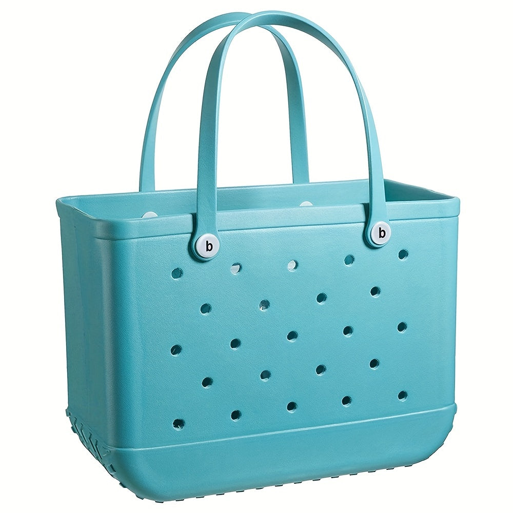 Rubber EVA Beach Tote Bag, Large Capacity Waterproof Handbag, Portable ...