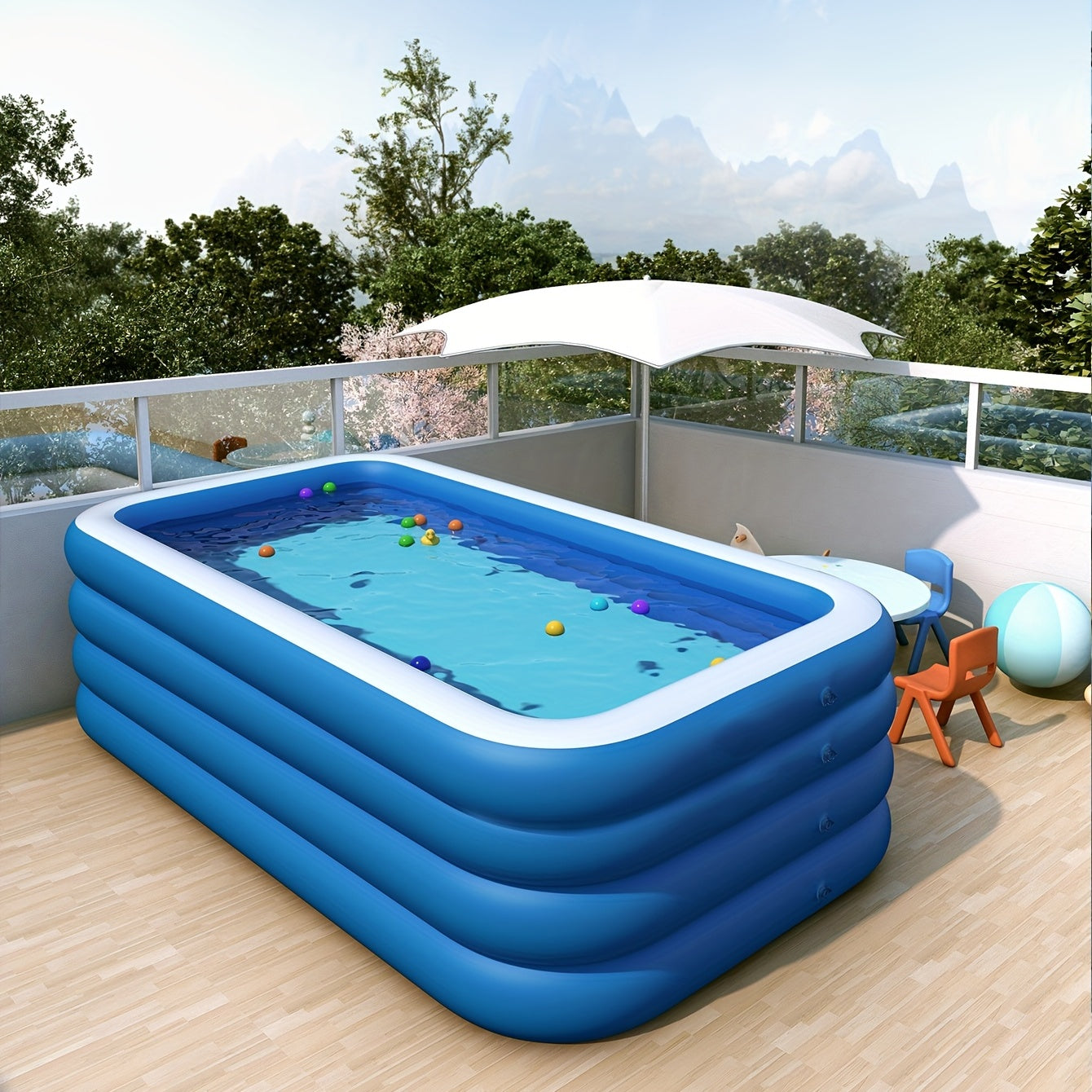 Make Summer Fun with a Full-Sized Inflatable Family Lounge Pool - Perf ...