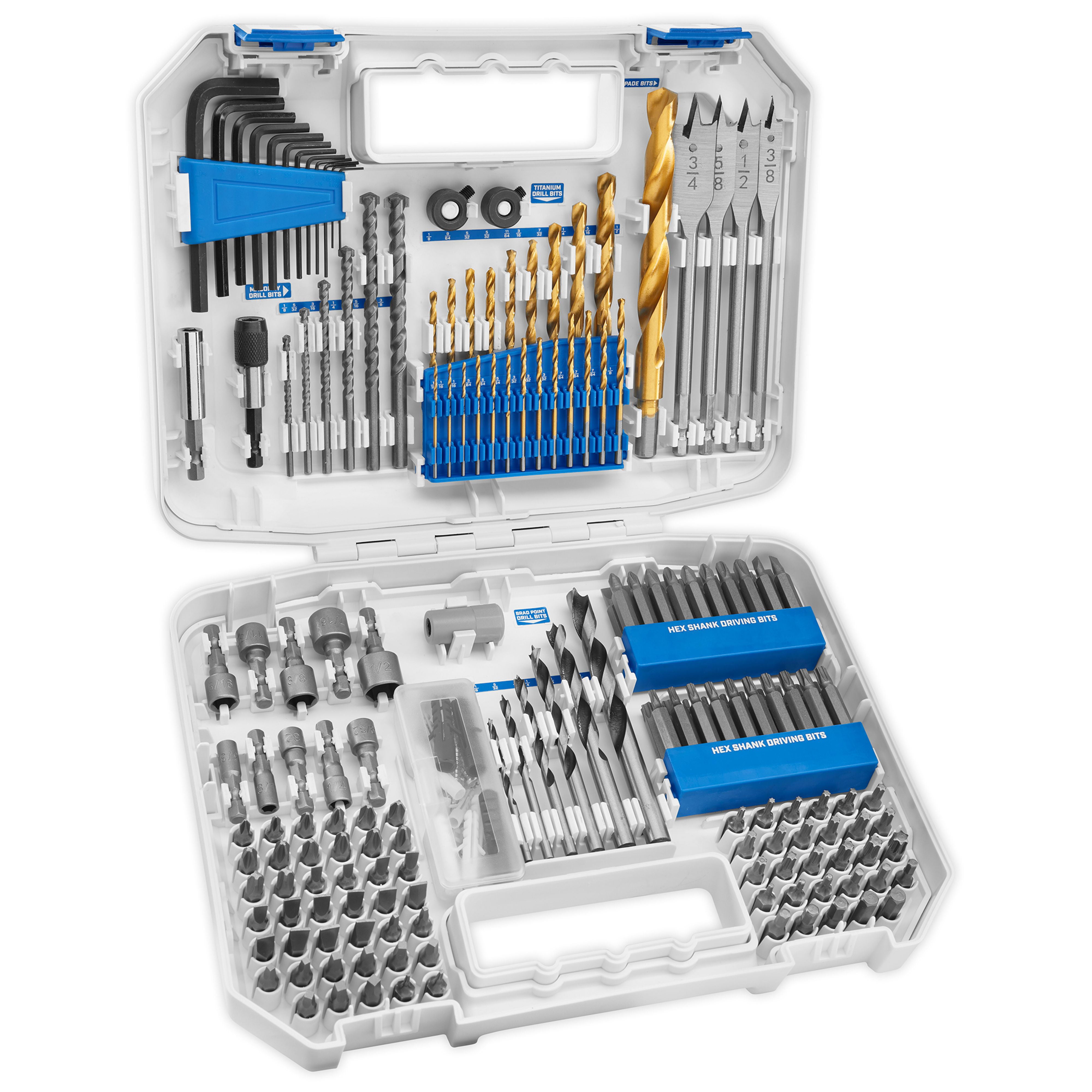 HART 200-Piece Assorted Drill and Drive Bit Set with Storage Case – Par ...