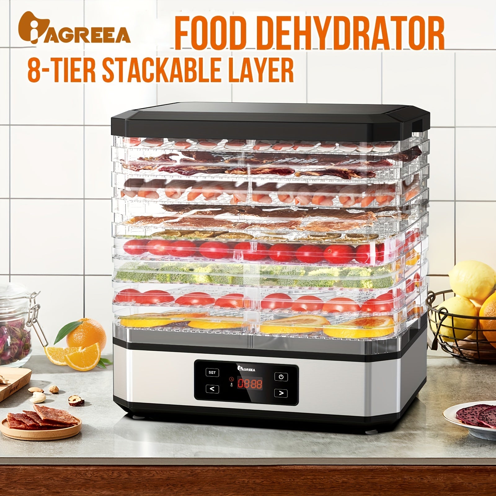 IAGREEA Food Dehydrator, Electric Food Freshener, With Powerful Drying ...