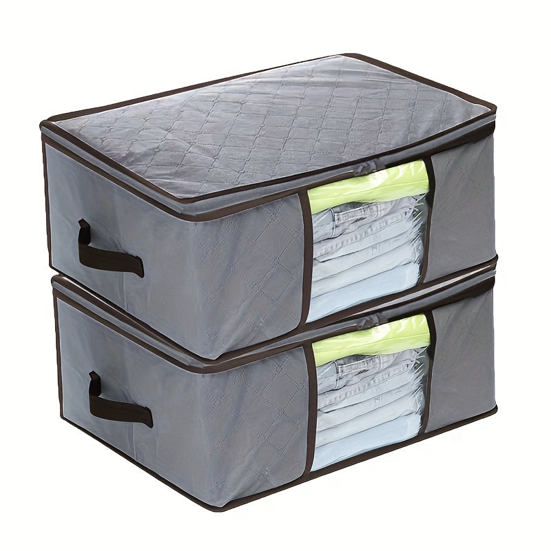 Quilt Storage Box With Handle, Wardrobe Clothes Organizer Closet Stora ...