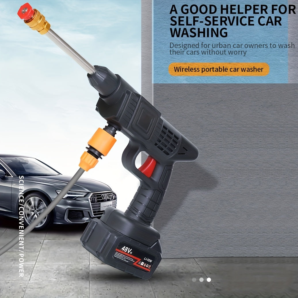 Portable Wireless Lithium-ion Car Wash Locomotive, Household High-pres ...