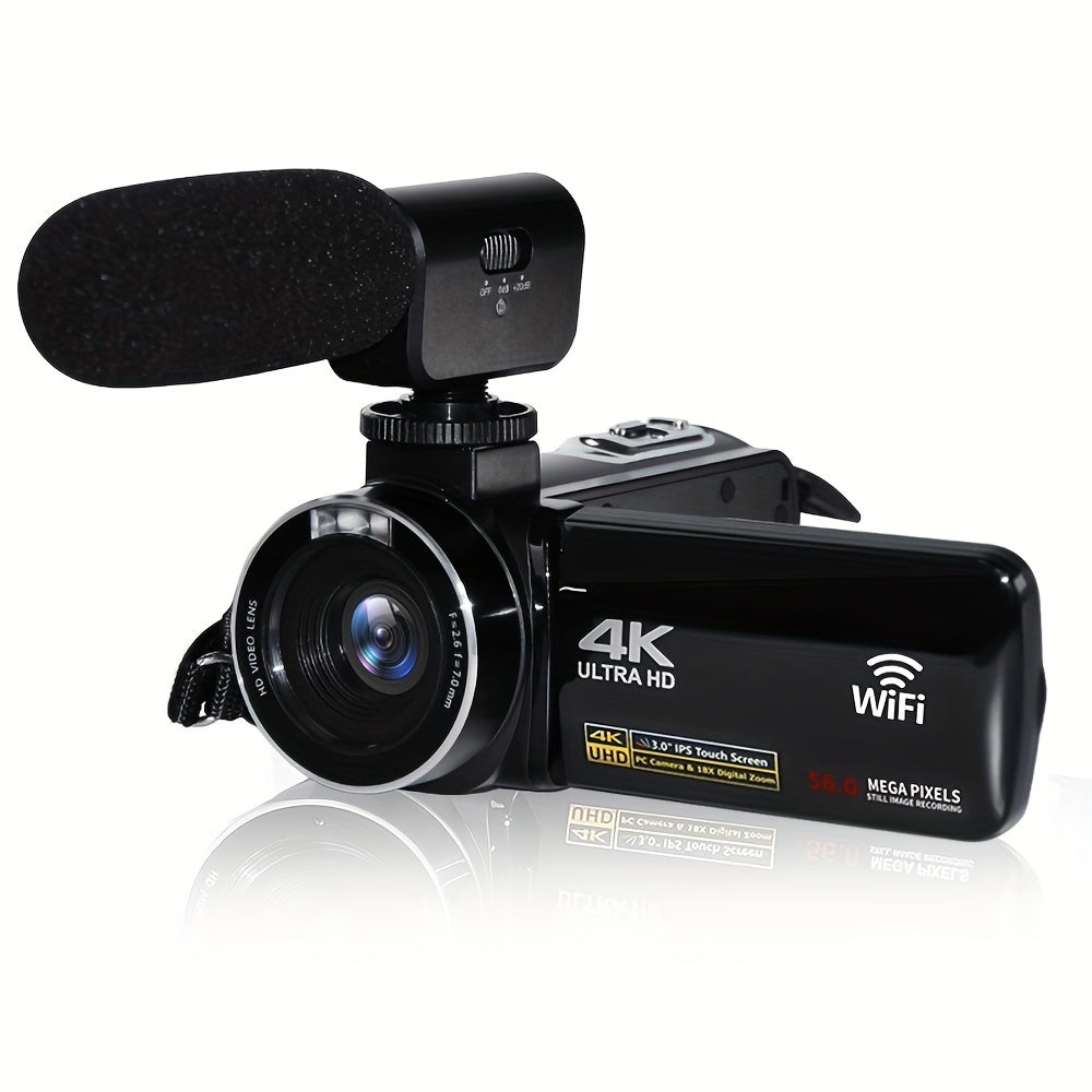 4K Camcorder Video Camera 56MP With IR Night Vision,18X Digital Zoom C ...