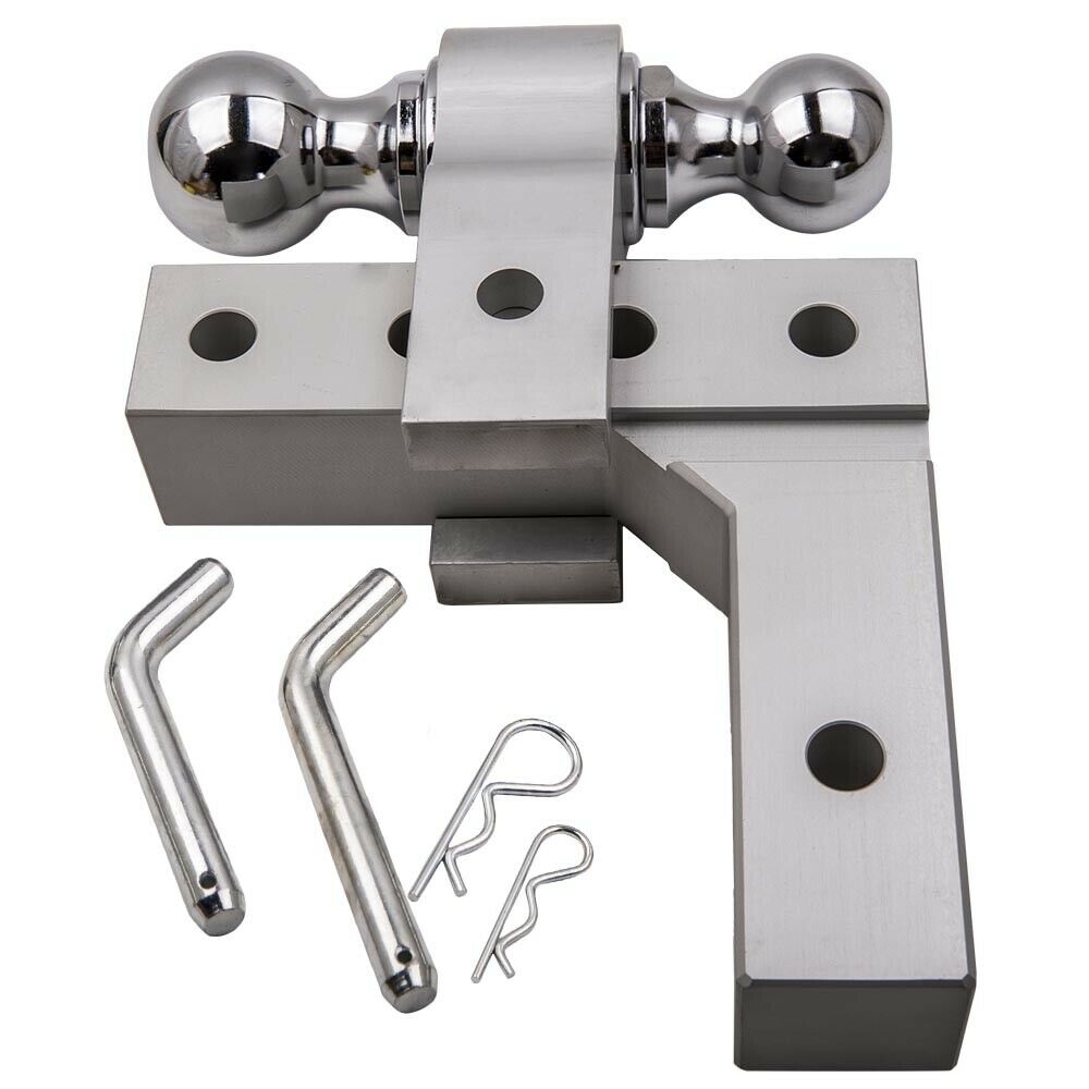 Adjustable Trailer Drop Double Ball Receiver Hitch 6" – Par-Masters