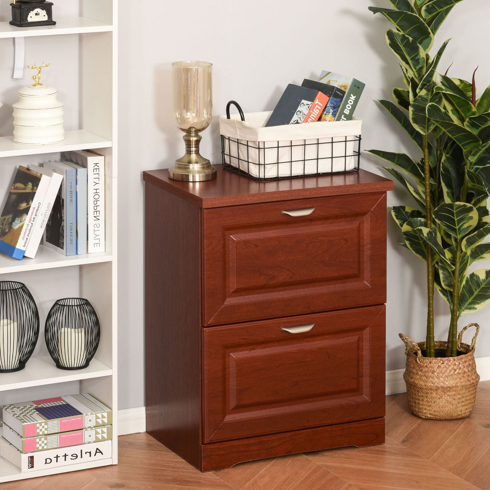 Premium Portable Lateral Two Drawer Wooden Filing Cabinet – Par-Masters