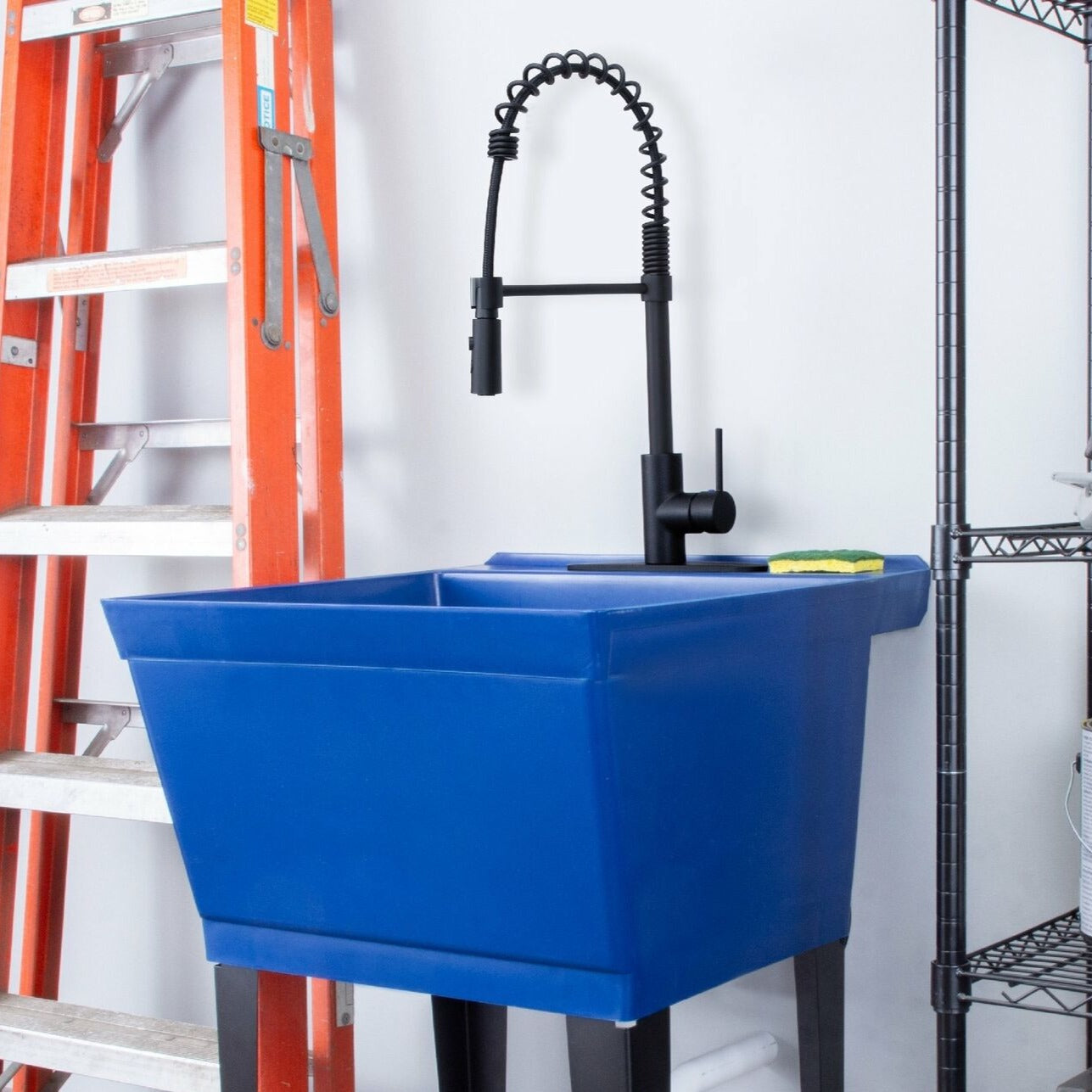 Heavy Duty All Around Freestanding Stainless Steel Drop In Utility Sin ...